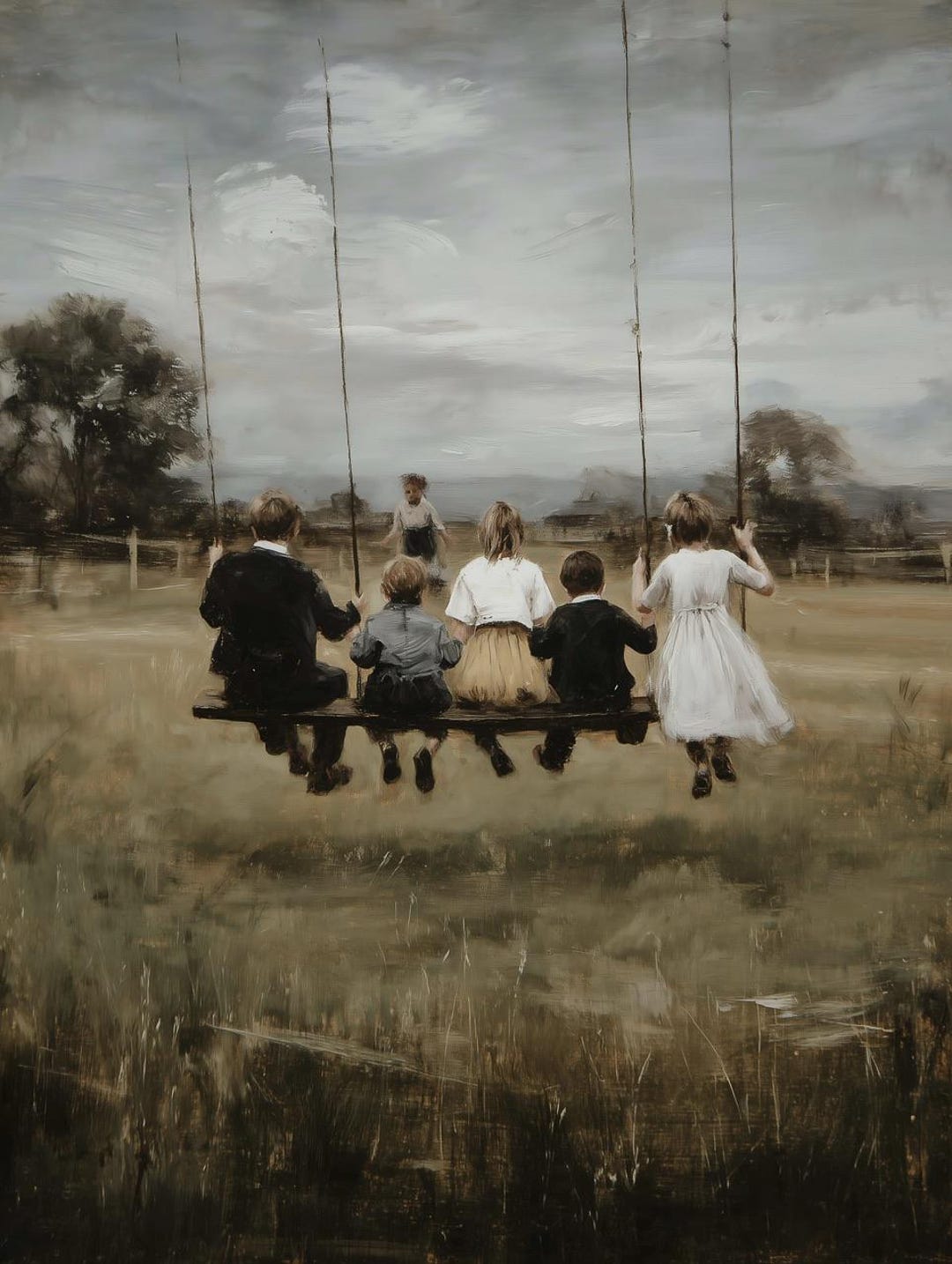 Children on a Giant Swing, Posters, Poster Print, Wall Art Decor, Wall ...