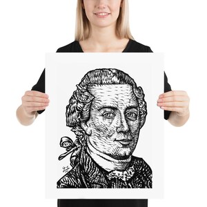 IMMANUEL KANT Ink Portrait - POSTER - Various Sizes Available! Art ...