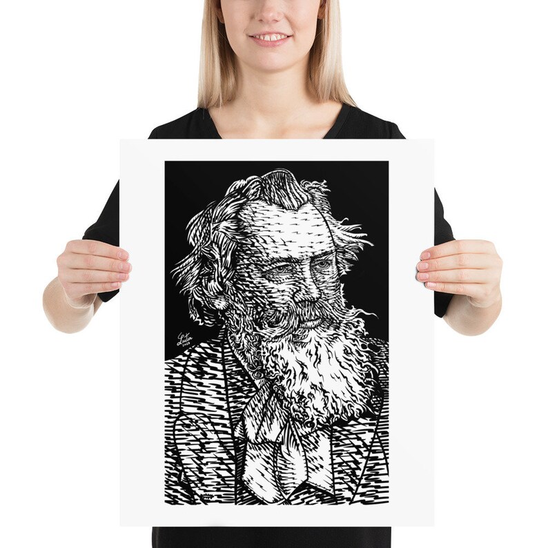 JOHANNES BRAHMS Ink Portrait - POSTER - Various Sizes Available! Print ...