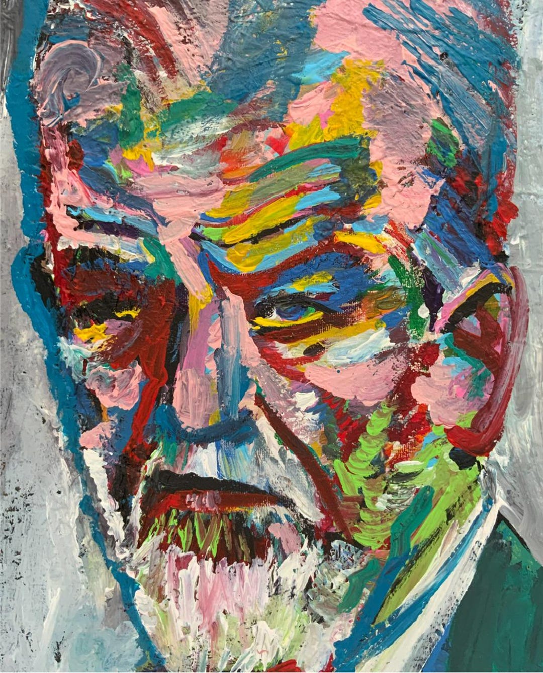 SIGMUND FREUD Acrylic Portrait - POSTER - Various Sizes Available! Art ...
