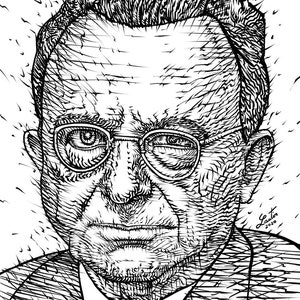 ERICH FROMM Ink Portrait - POSTER - Various Sizes Available! Art Print ...