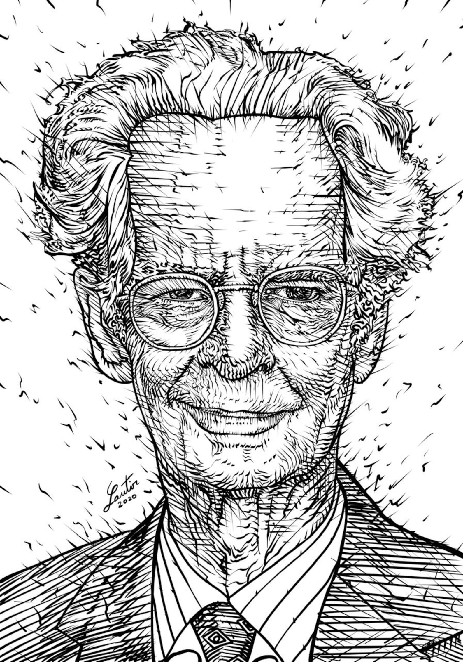 B. F. SKINNER Ink Portrait POSTER Various Sizes Available Art Print - Etsy