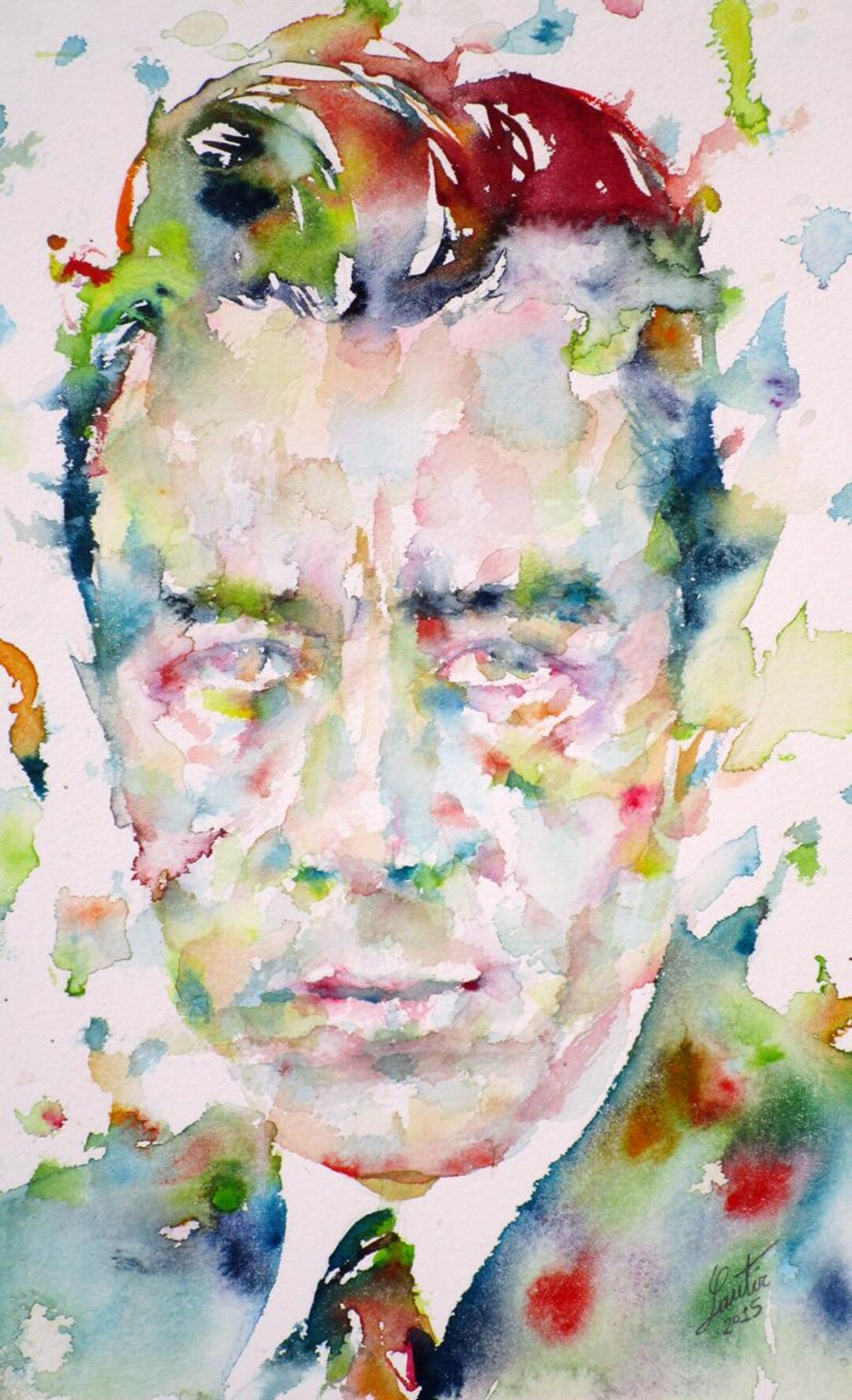 ALBERT CAMUS Watercolor Portrait - POSTER - Various Sizes Available ...