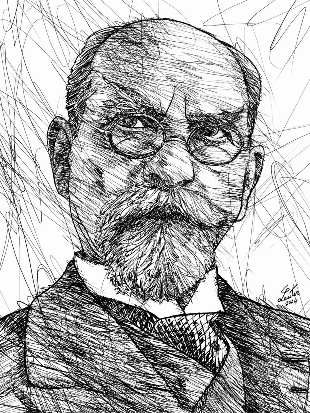 EDMUND HUSSERL Ink Portrait - POSTER - Various Sizes Available! Art ...
