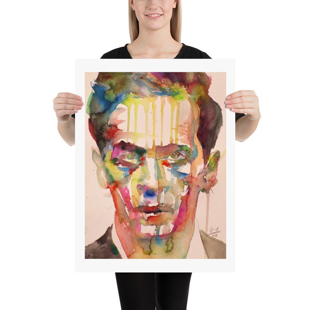 LUDWIG WITTGENSTEIN Watercolor Portrait Poster Various - Etsy UK