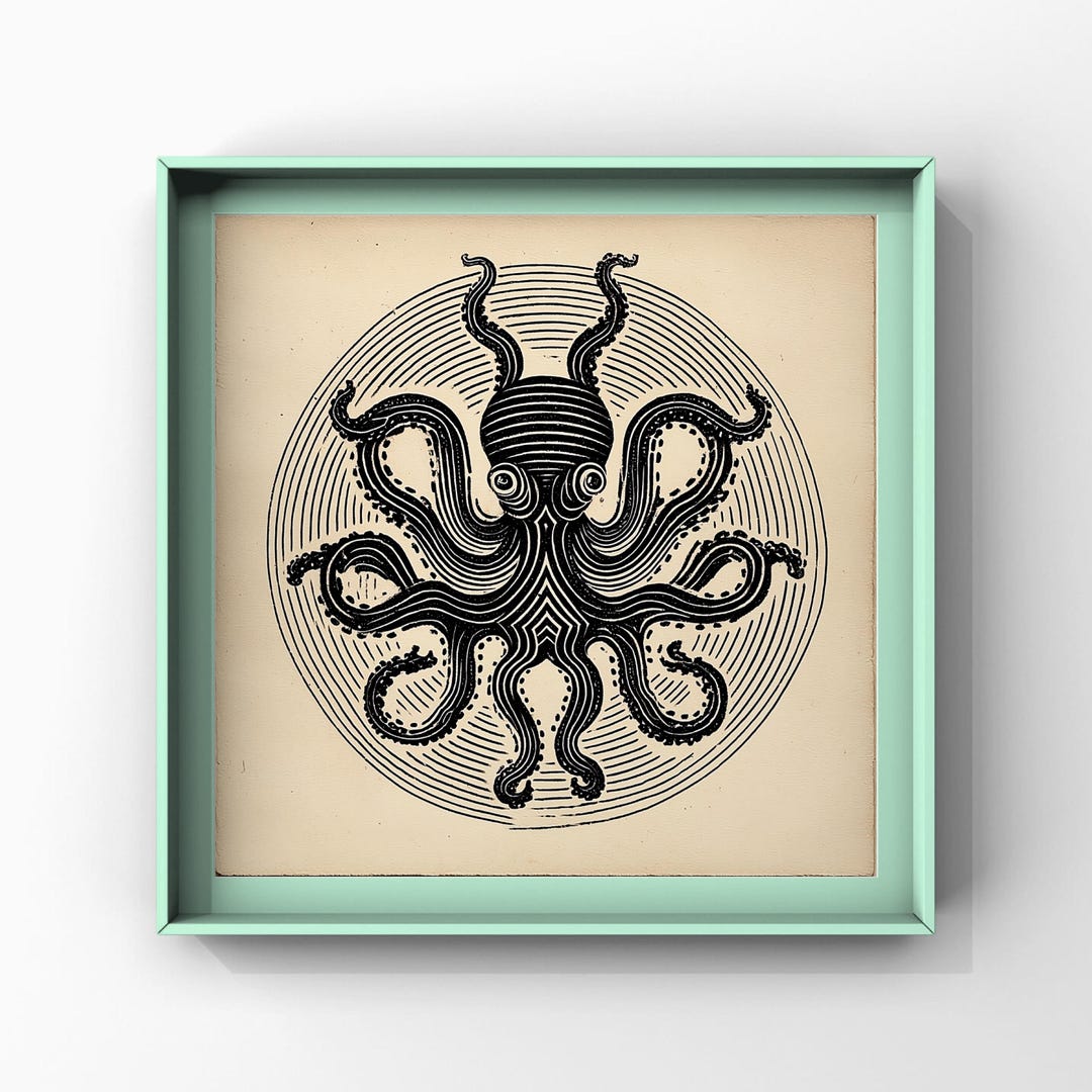 Printable - OCTOPUS - Digital Download - Scalable to Various Sizes ...