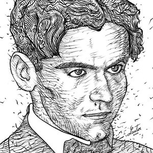FEDERICO GARCIA LORCA Ink Portrait - Poster - Various Sizes Available ...