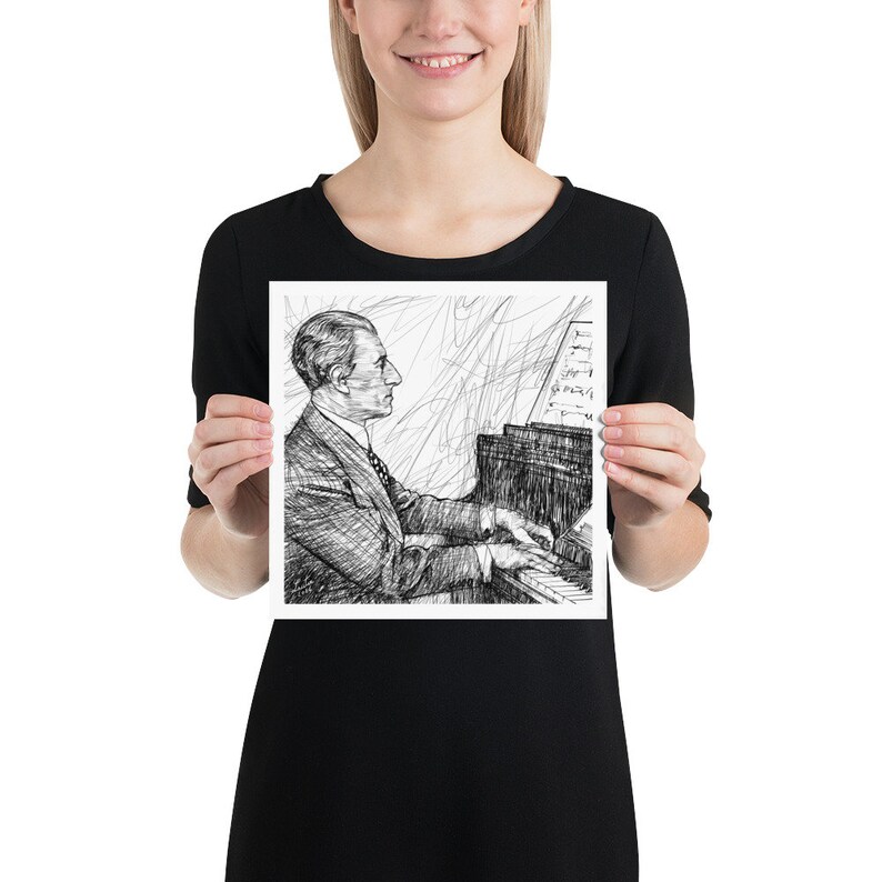 MAURICE RAVEL Ink Portrait POSTER various Sizes Available Art Print ...