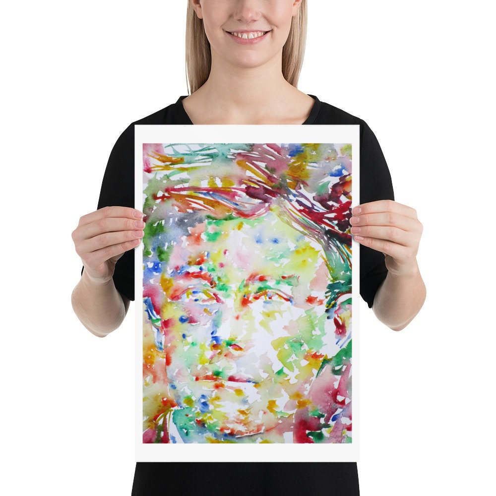 ARTHUR RIMBAUD Watercolor Portrait - POSTER - Various Sizes Available ...