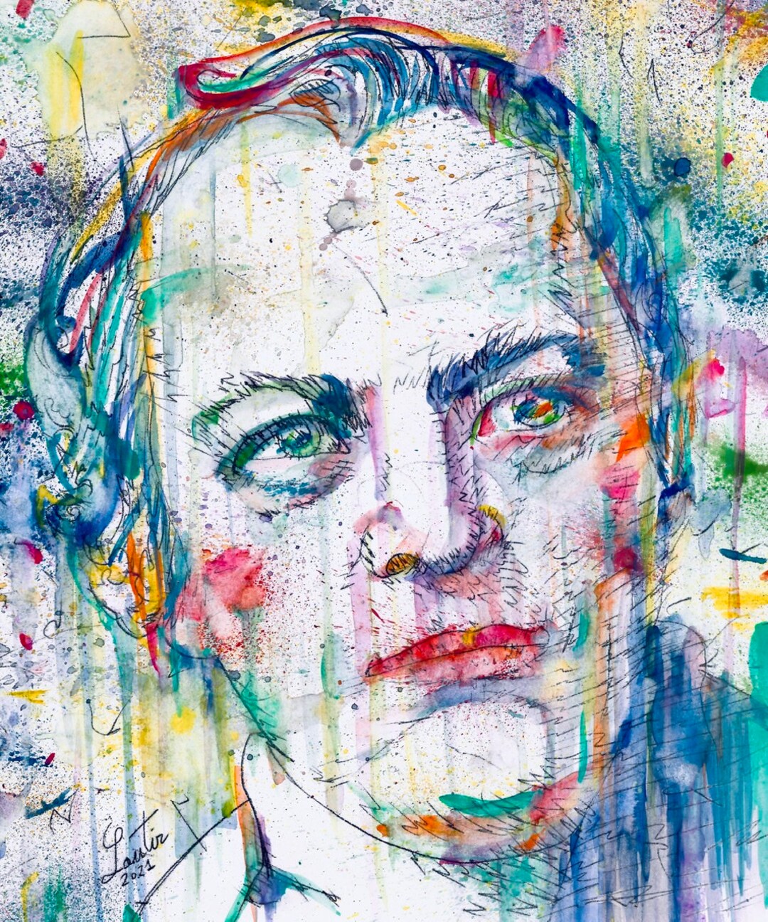 WILLIAM BLAKE Watercolor Portrait - POSTER - Various Sizes ! Art Print ...