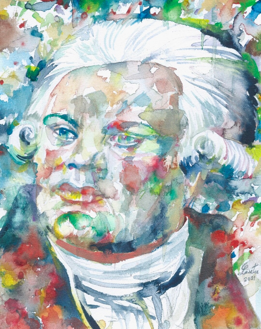 GEORGES DANTON Watercolor Portrait - POSTER - Various Sizes Available ...