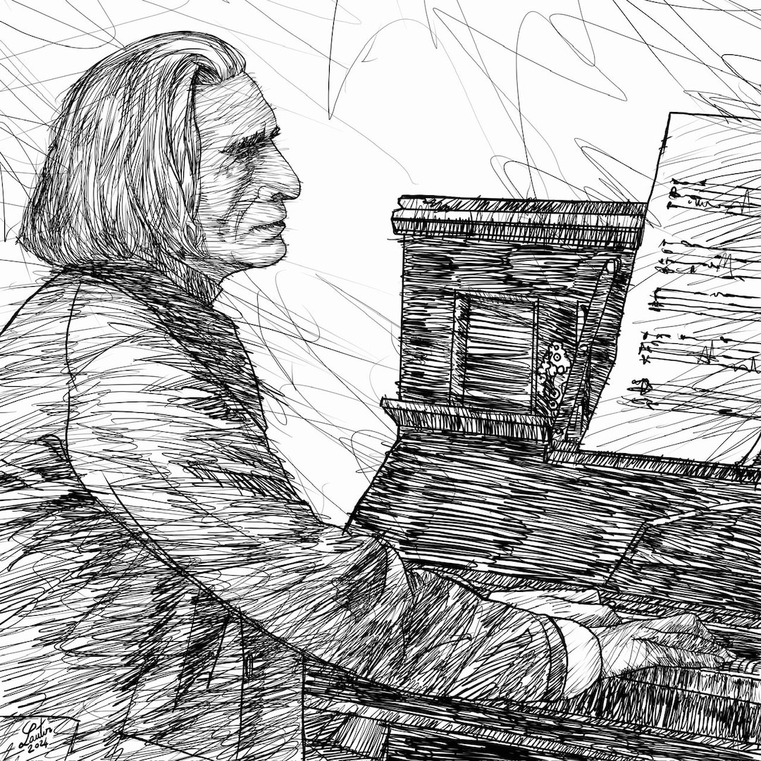 FRANZ LISZT Ink Portrait - POSTER - Various Sizes Available! Print ...