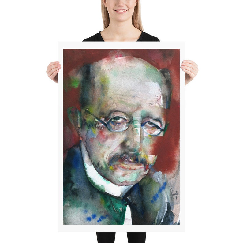 MAX PLANCK Watercolor Portrait POSTER Various Sizes - Etsy