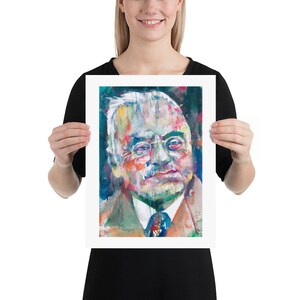ALFRED ADLER Watercolor Portrait - POSTER - Various Sizes Available ...