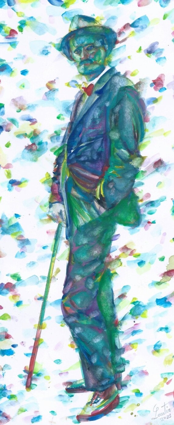 JAMES JOYCE watercolor portrait Poster various sizes | Etsy