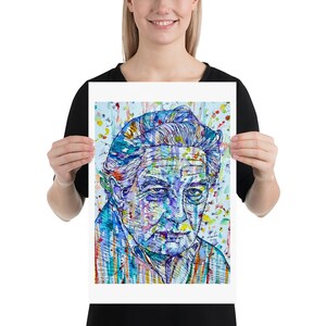 OCTAVIO PAZ Watercolor and Ink Portrait POSTER Various Sizes Available ...