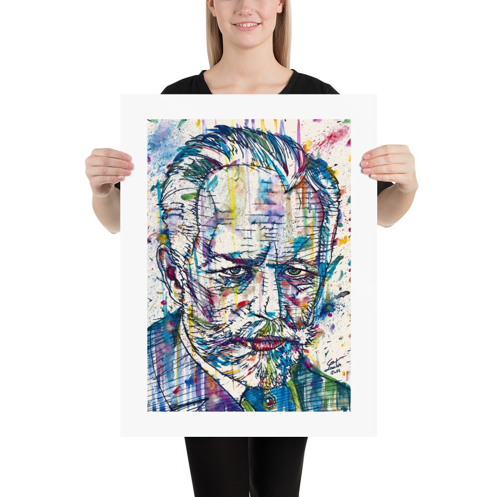 PYOTR ILYICH TCHAIKOVSKY Watercolor and Ink Portrait - Poster - Various ...