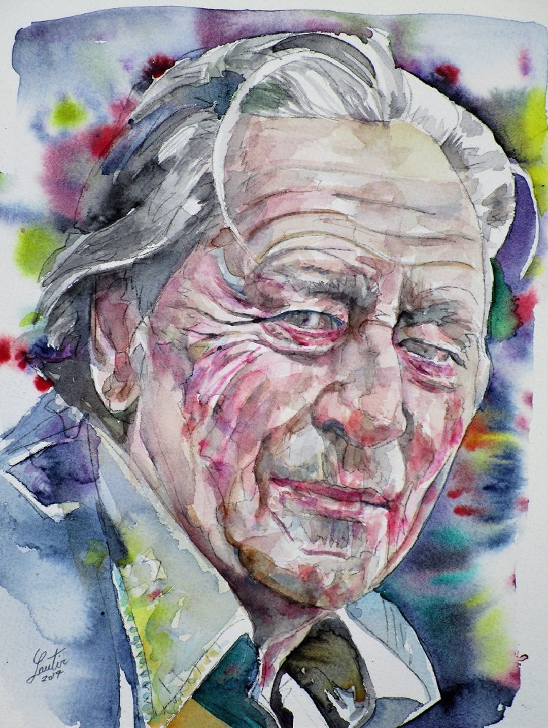 GREGORY BATESON Watercolor Portrait - POSTER - Various Sizes ! Art ...