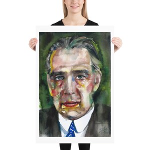 NIELS BOHR Watercolor Portrait - POSTER - Various Sizes! Art Print ...