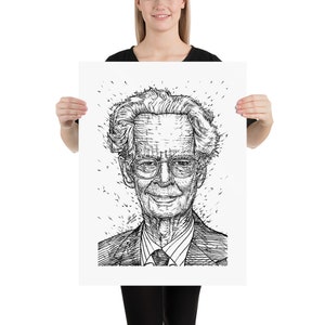 B. F. SKINNER Ink Portrait - POSTER - Various Sizes Available! Art ...