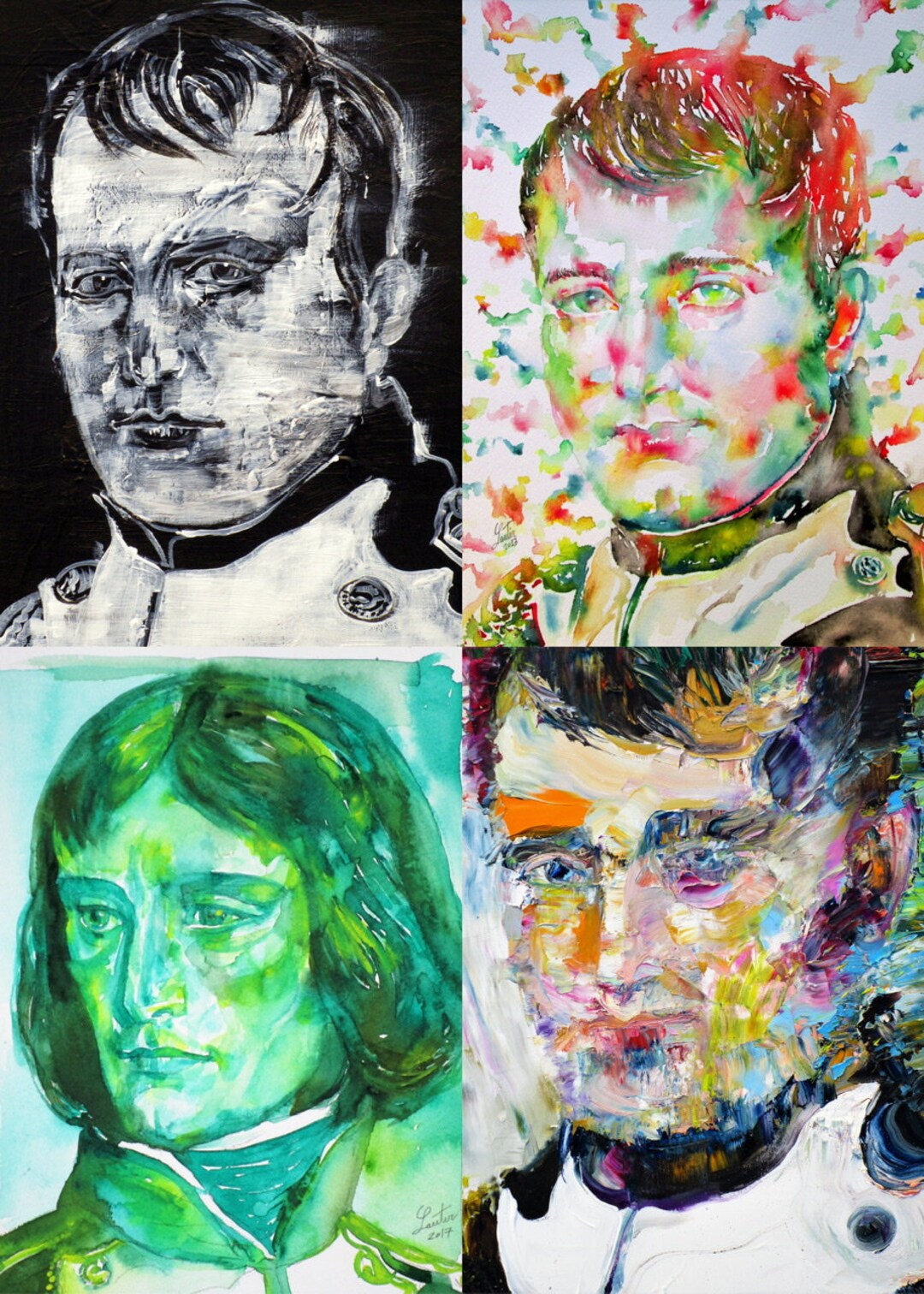 Four Times NAPOLEON - Collage POSTER Painting - Various Sizes ! Art ...