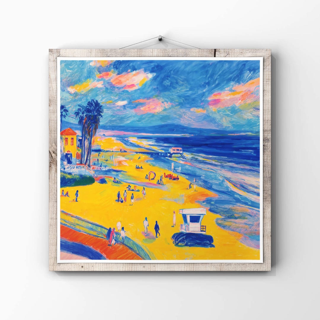 Printable - BEACH SCENE - Digital Download -scalable to Various Sizes ...