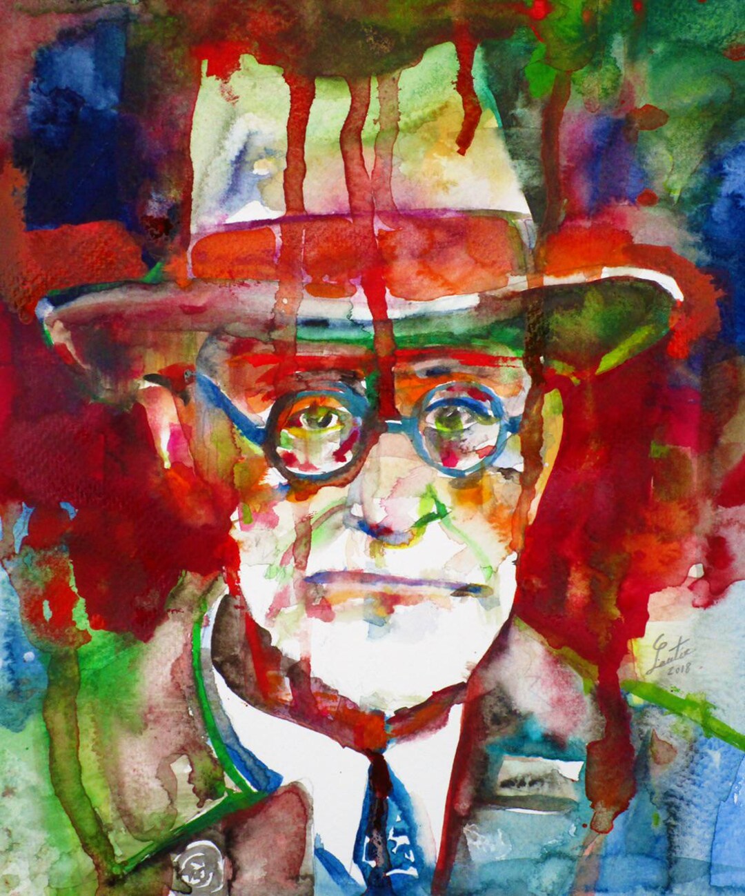 Printable SIGMUND FREUD Watercolor Portrait - Digital Download ...