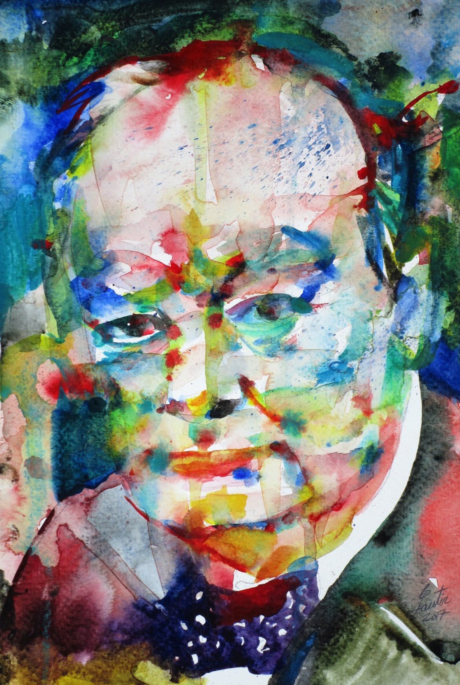 WINSTON CHURCHILL Watercolor Portrait POSTER Various Sizes - Etsy