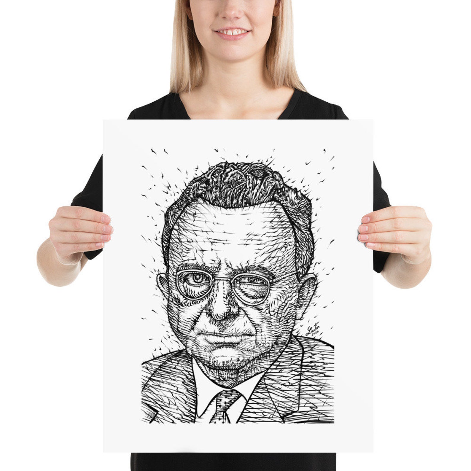 ERICH FROMM Ink Portrait POSTER Various Sizes Available - Etsy