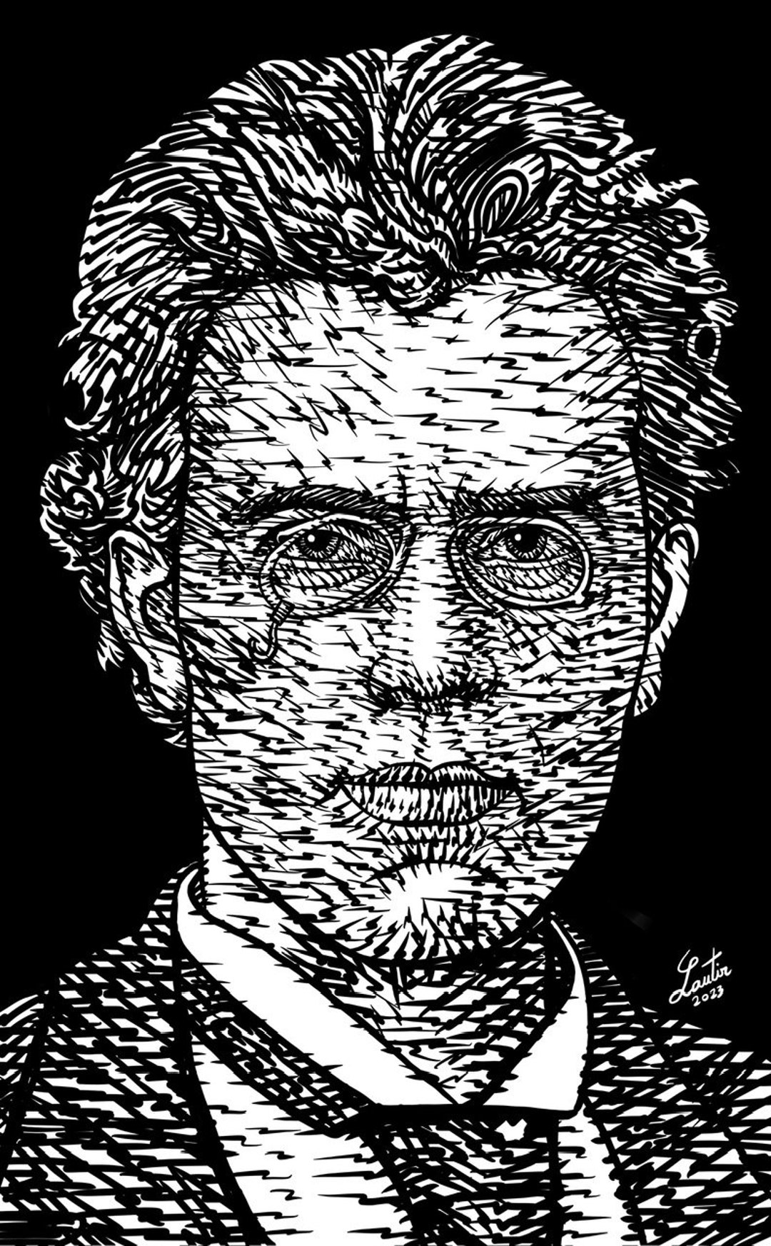 GUSTAV MAHLER Ink Portrait - POSTER - Various Sizes Available! Print ...
