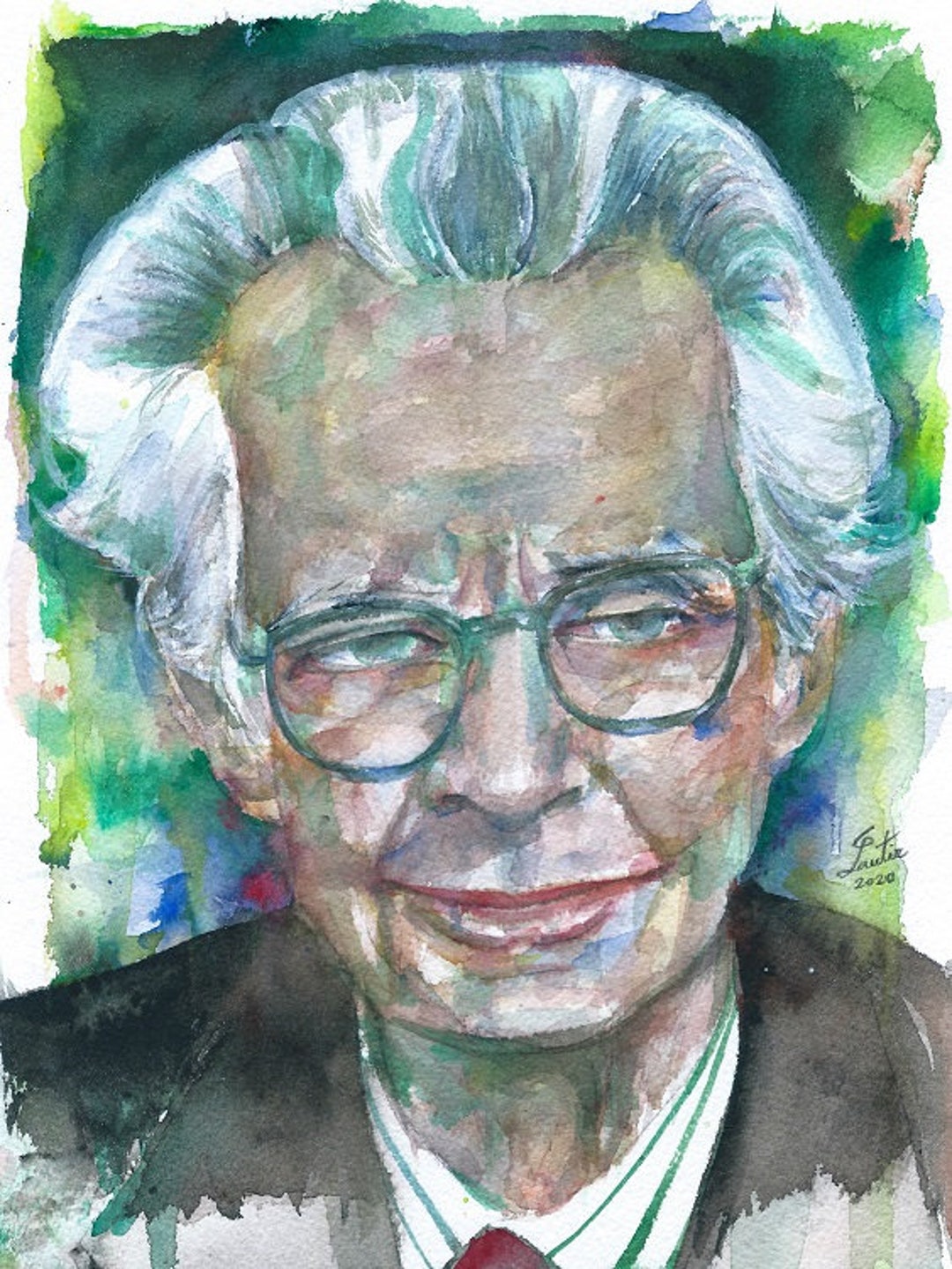 B. F. SKINNER Watercolor Portrait Poster Various Sizes Art Print ...