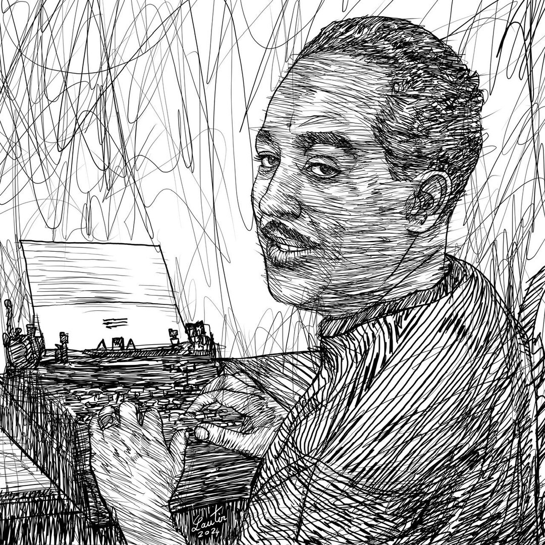 LANGSTON HUGHES Ink Portrait - POSTER - Various Sizes Available! Art ...