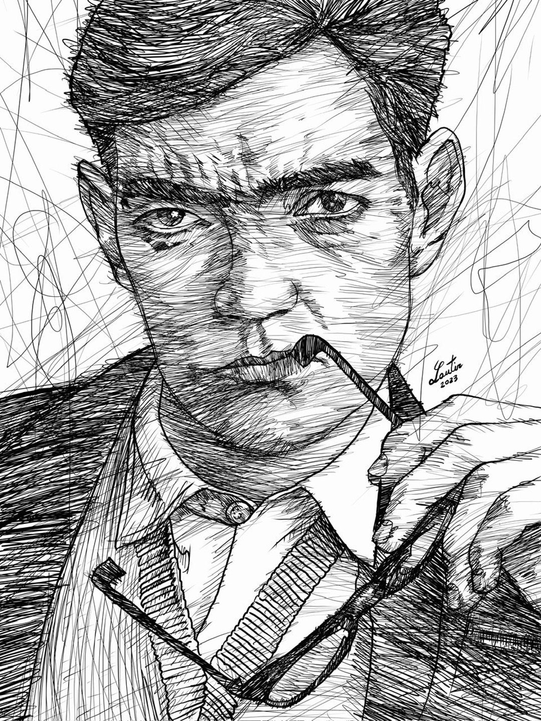 JULIO CORTAZAR Ink Portrait - Poster - Various Sizes Available! Art ...