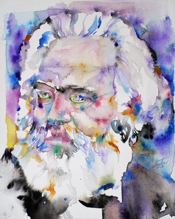 KARL MARX Watercolor Portrait POSTER Various Sizes Art | Etsy