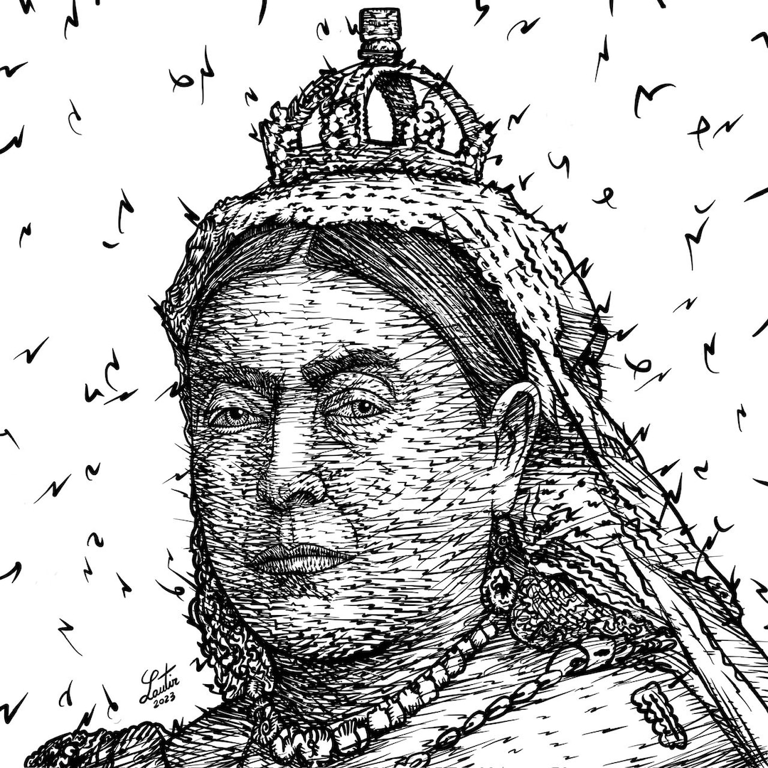 QUEEN VICTORIA Ink Portrait - POSTER - Various Sizes Available! Art ...