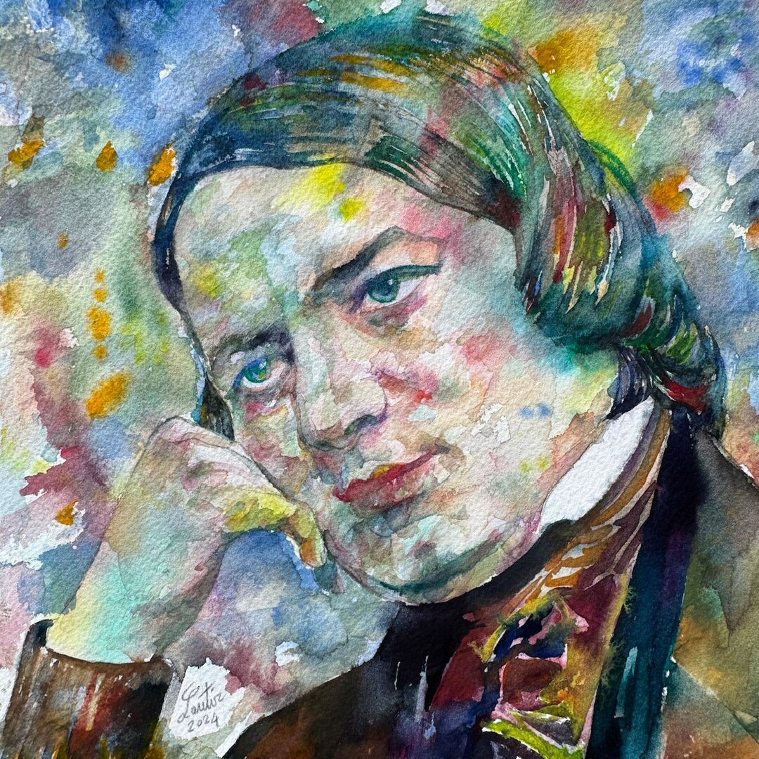 ROBERT SCHUMANN Watercolor Portrait - POSTER - Various Sizes Available ...