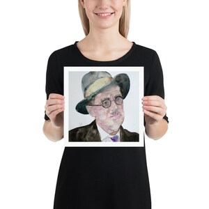 JAMES JOYCE Watercolor Portrait POSTER Various Sizes Available Art ...