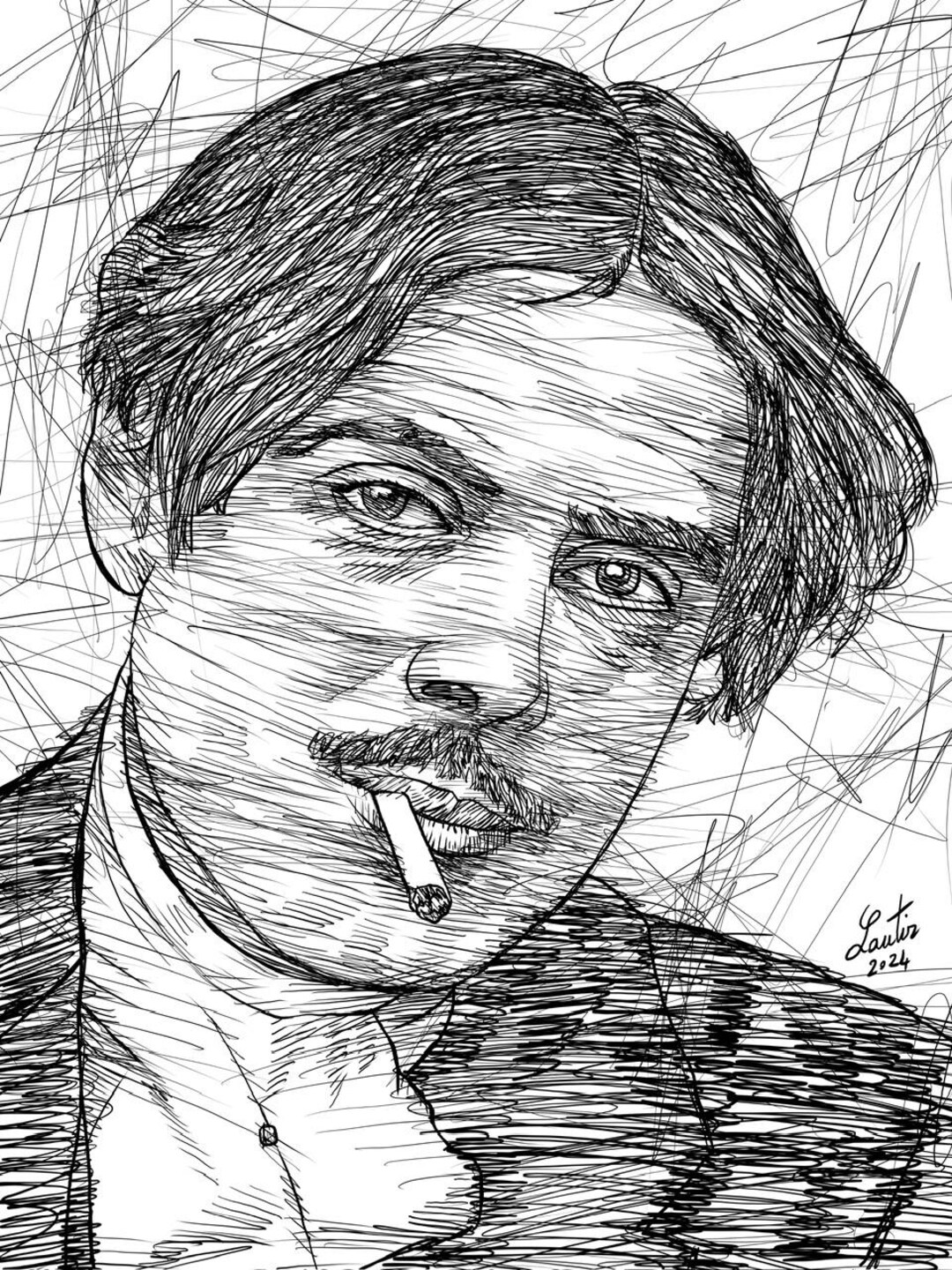 WYNDHAM LEWIS Ink Portrait - POSTER - Various Sizes Available! Painting ...