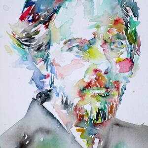 ALAN WATTS Watercolor Portrait - POSTER - Various Sizes Available! - Etsy