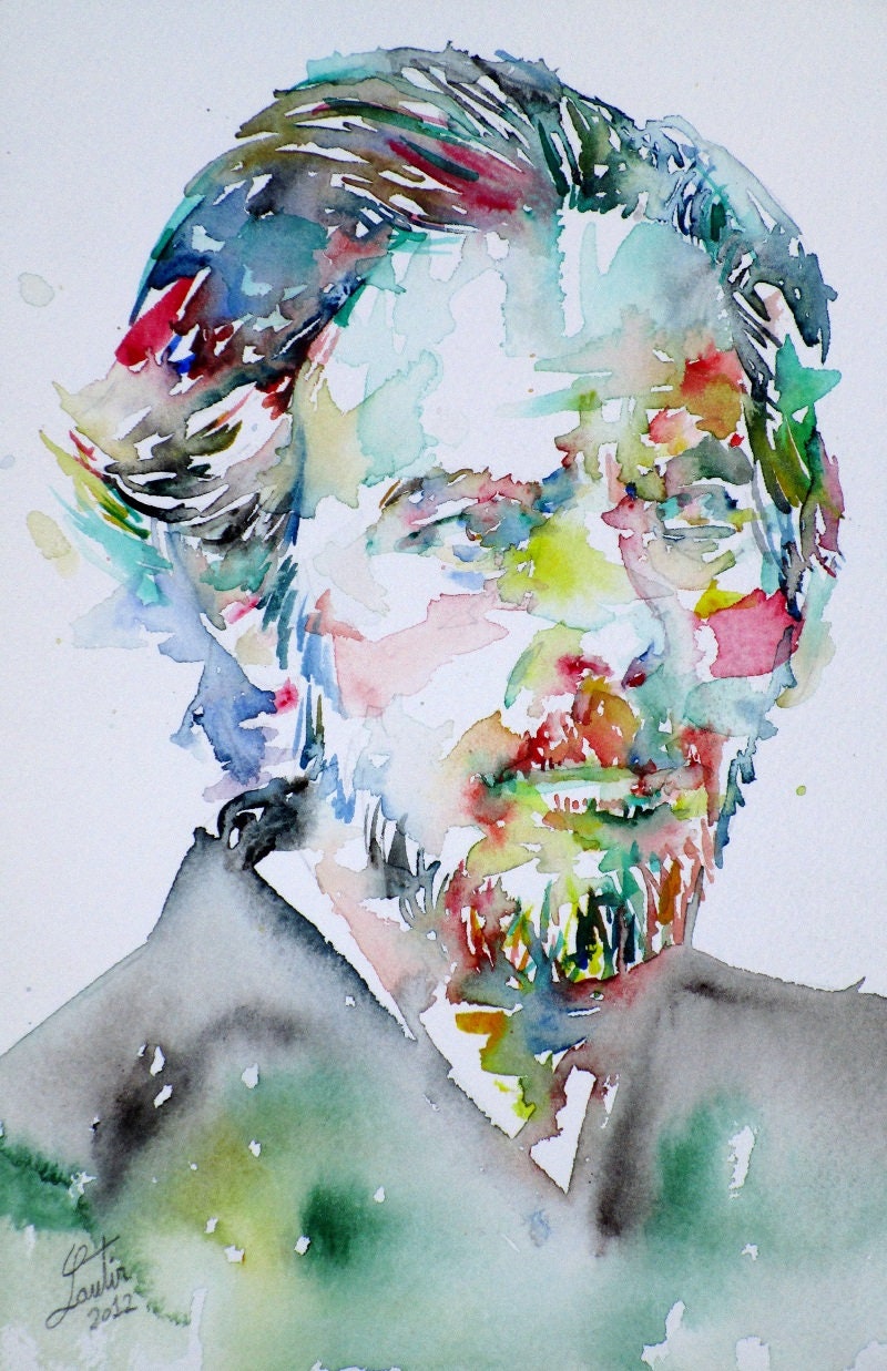 ALAN WATTS Watercolor Portrait POSTER Various Sizes - Etsy