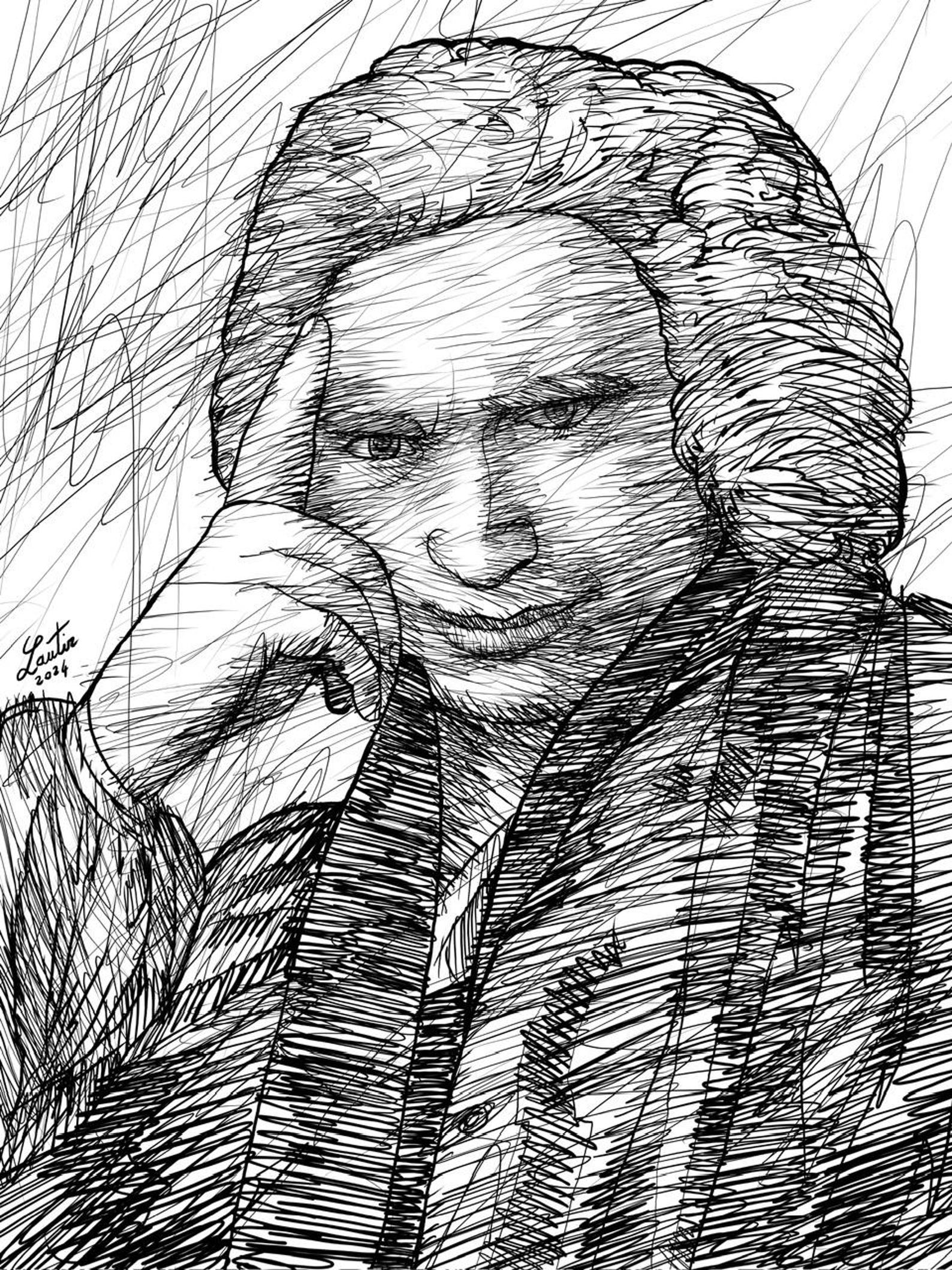 LAWRENCE STERNE Ink Portrait - POSTER - Various Available Sizes! Art ...