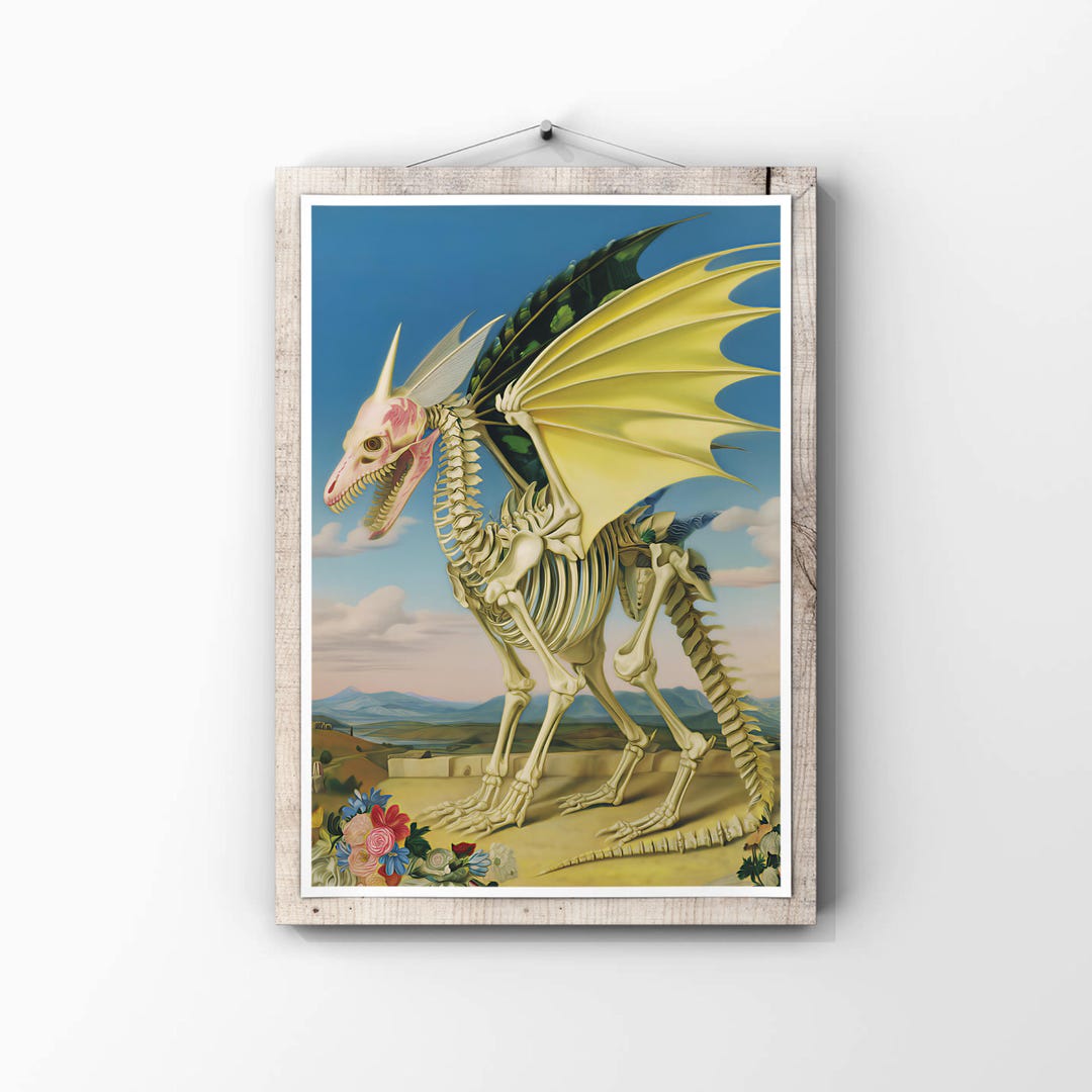 Dragon Skeleton Art Print – Fantasy Bone Anatomy (digital Download) - Etsy