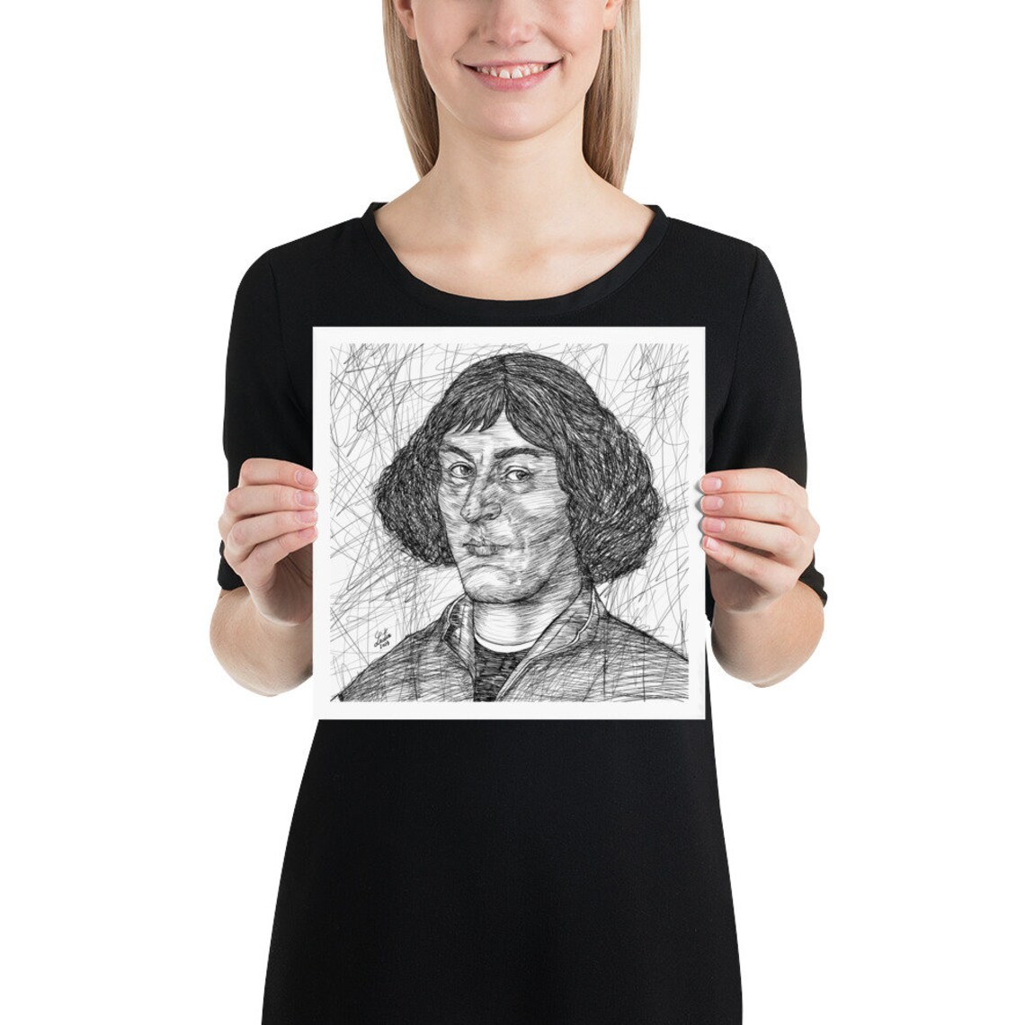 NICOLAUS COPERNICUS Ink Portrait - Poster - Various Sizes Available ...