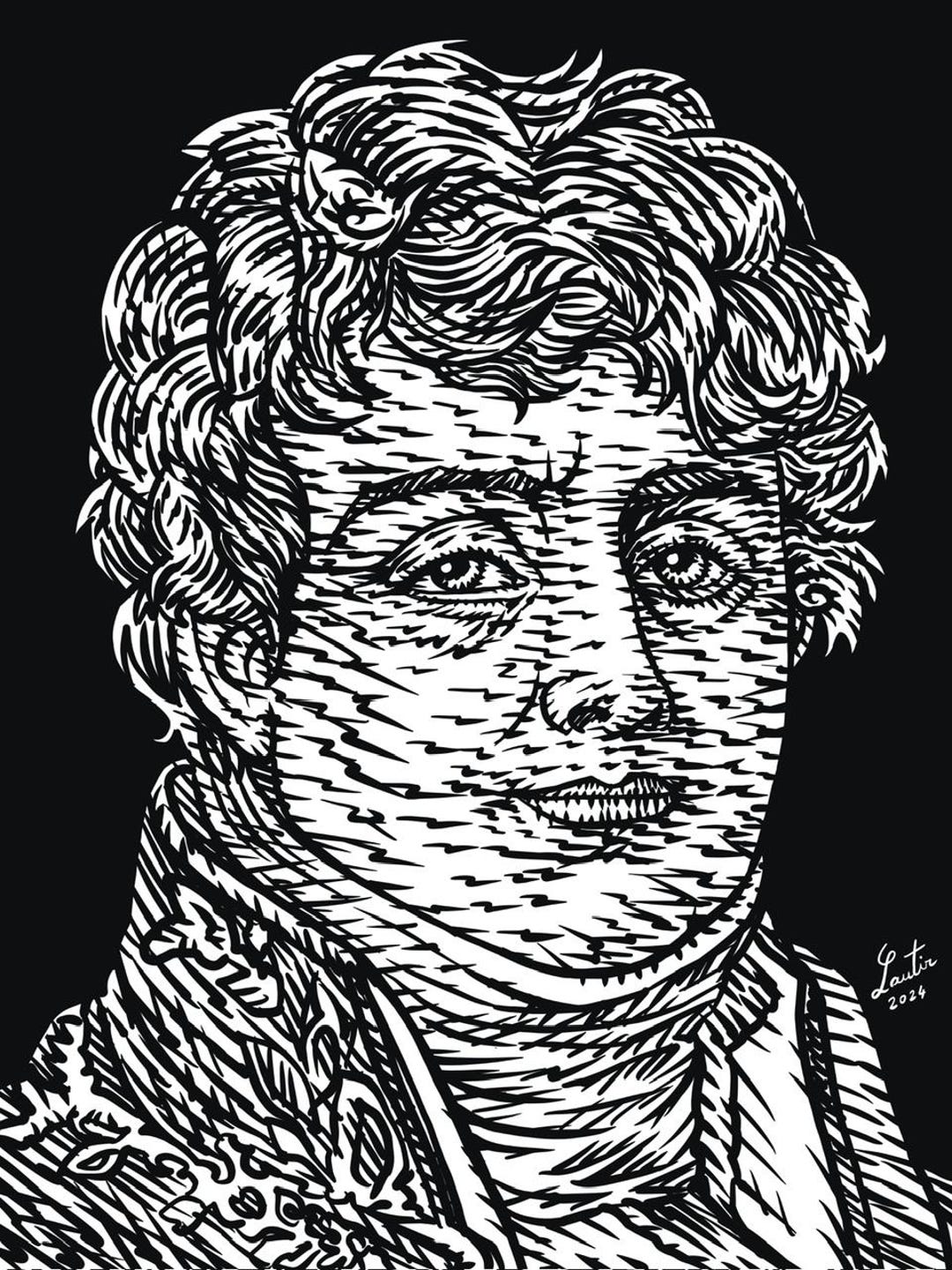 JOSEPH FOURIER Ink Portrait - POSTER - Various Sizes! Art Print ...