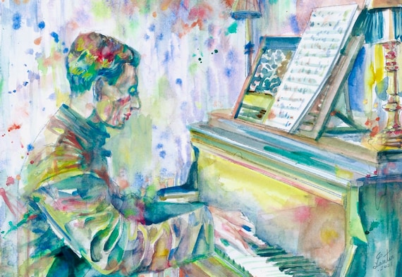 MAURICE RAVEL Watercolor Portrait POSTER Various Sizes | Etsy