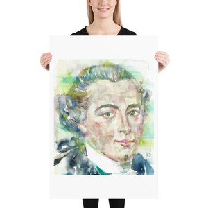 IMMANUEL KANT Watercolor Portrait - POSTER - Various Sizes Available ...