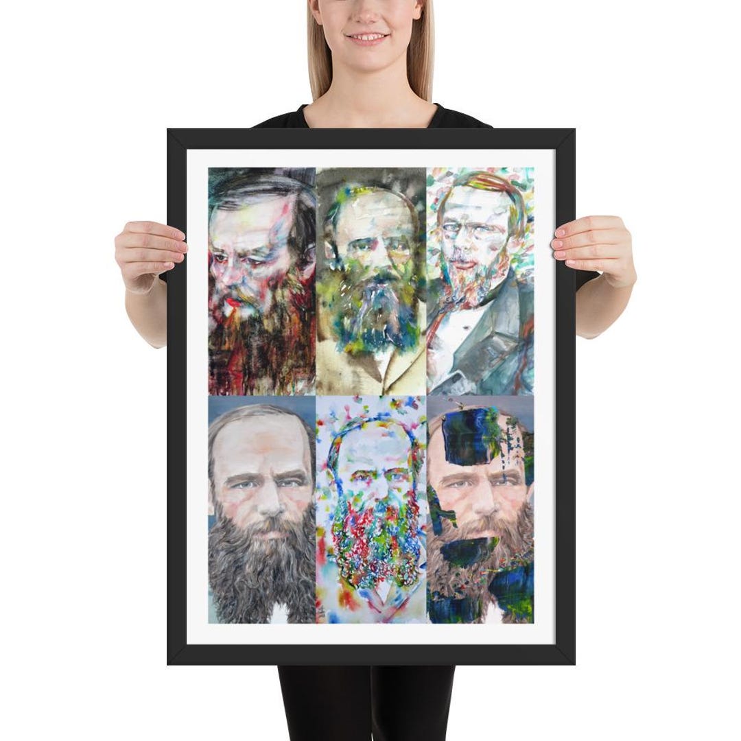 Six Times Fyodor DOSTOEVSKY - FRAMED POSTER Painting - Various Sizes ...