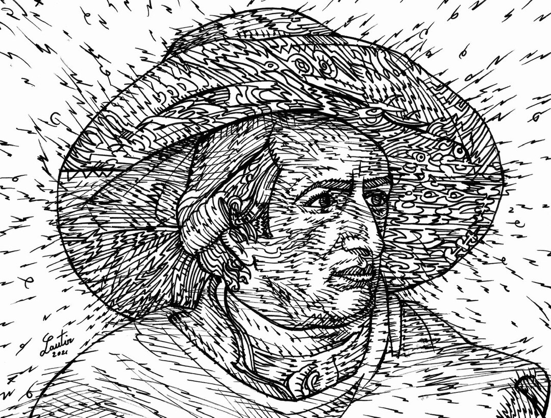 GOETHE Ink Portrait - POSTER - Various Sizes ! Art Print Painting ...
