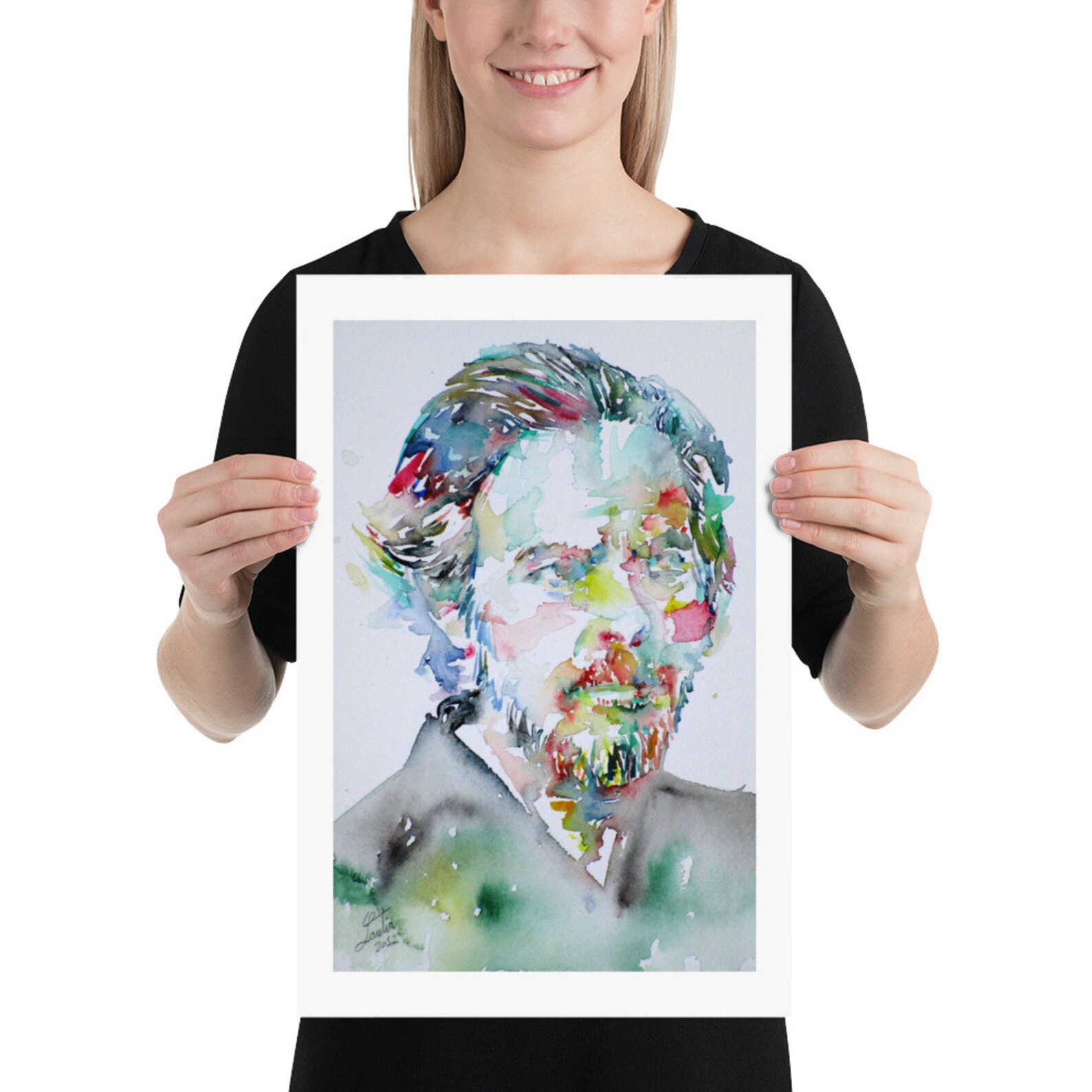 ALAN WATTS Watercolor Portrait POSTER Various Sizes | Etsy