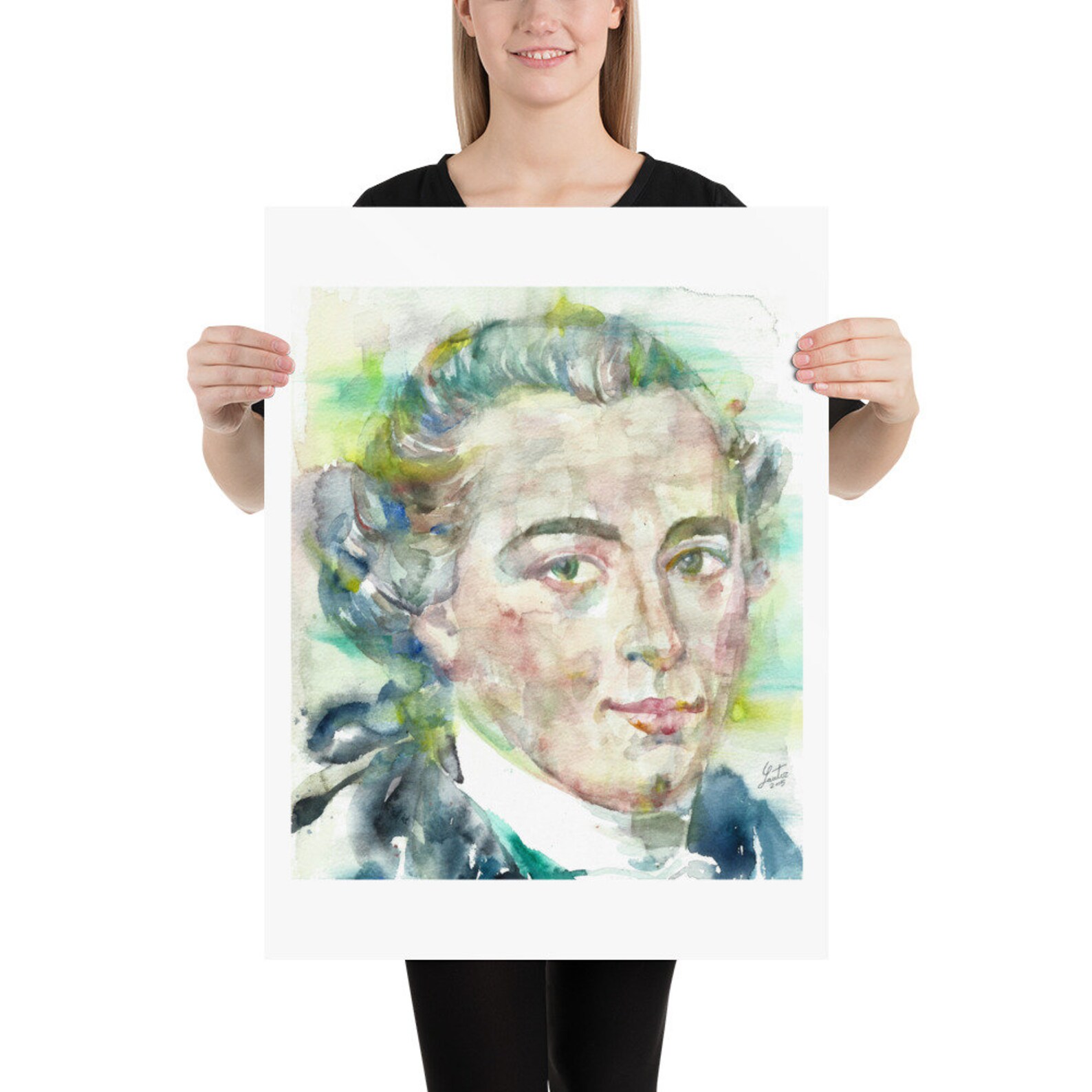 IMMANUEL KANT Watercolor Portrait - POSTER - Various Sizes Available ...